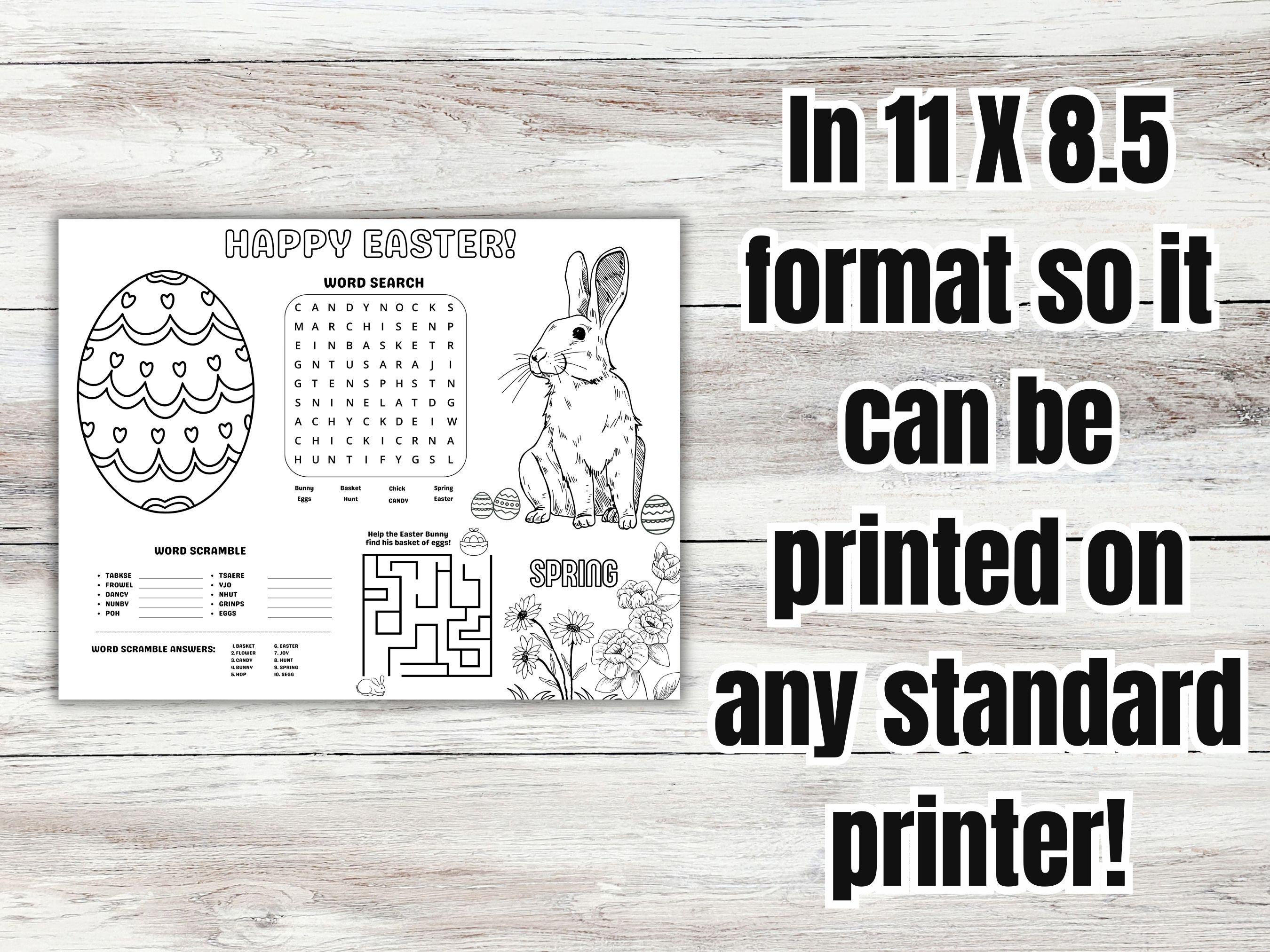 Easter Placemat Printables, Easter Printables Church, Easter Coloring ...