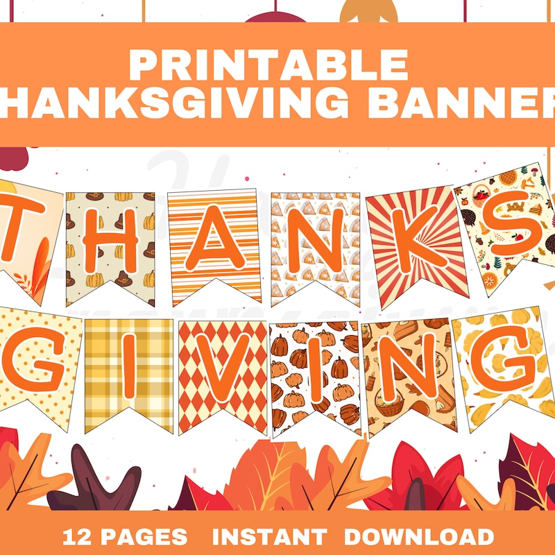 Thanksgiving Banner - Etsy