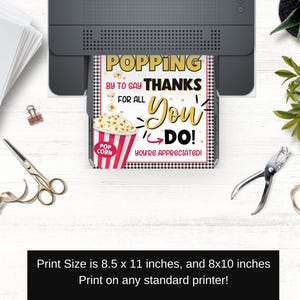 Teacher Appreciation Popcorn Sign Teacher Appreciate You Popcorn Sign ...
