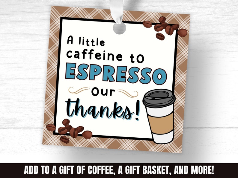 Staff Appreciation Coffee Tags Teacher Appreciation Tag Thanks a Latte ...