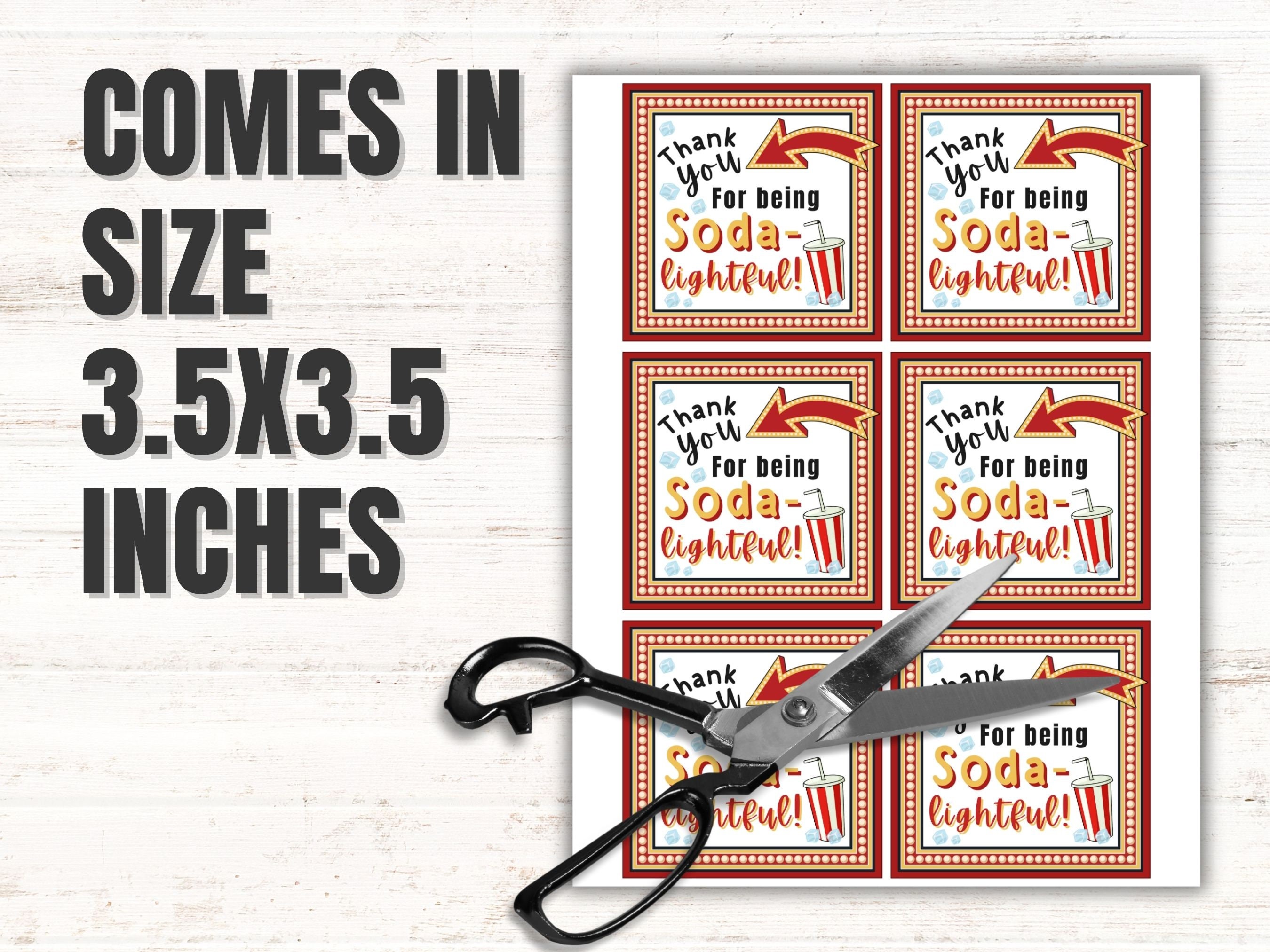 Soda Gift Tag Teacher Appreciation Tags Staff Appreciation Soda ...