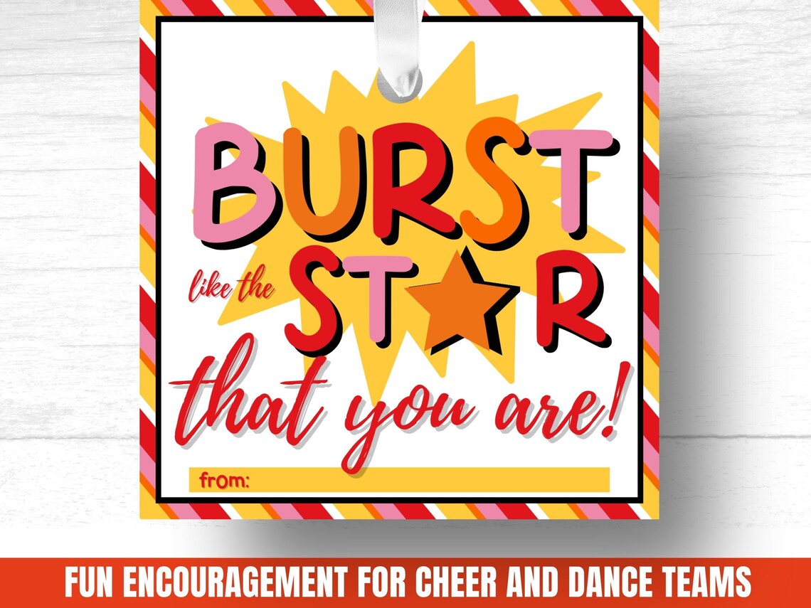 Printable Team Treats Candy Tags, Cheer Team Good Luck Tags, Dance Good ...