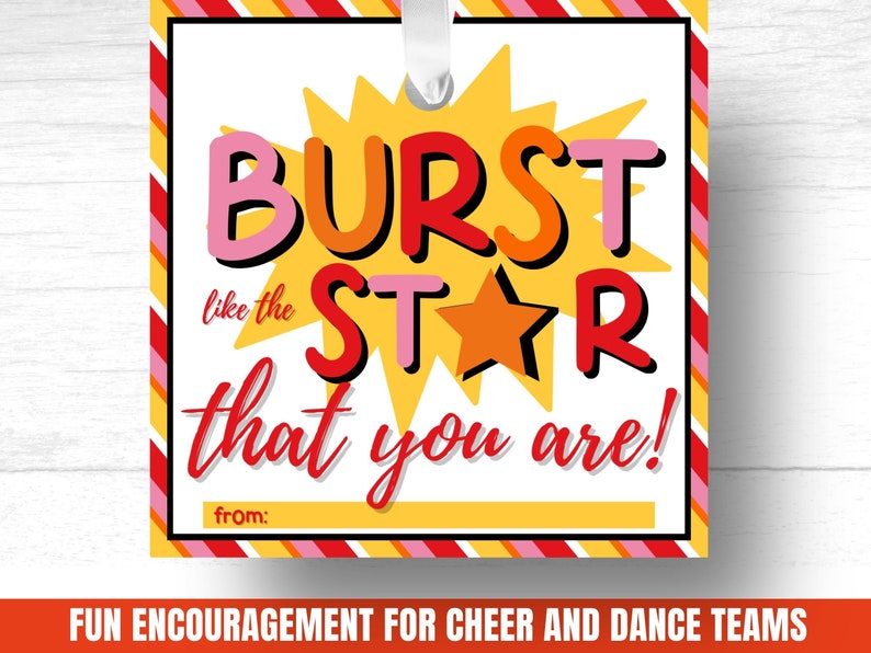 Printable Team Treats Candy Tags, Cheer Team Good Luck Tags, Dance Good ...