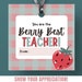 Berry Best Teacher Appreciation Gift Tag Primary Teacher Appreciation ...