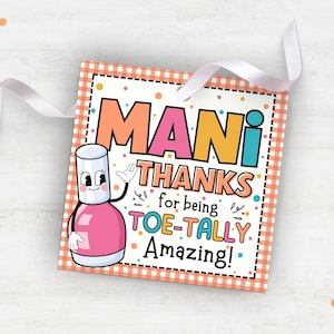 Mani Thanks Teacher Spa Appreciation Employee Thanks Printable Admin ...