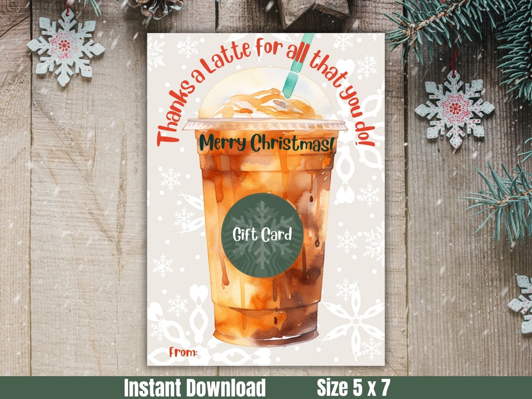 Coffee Gift Card Holder, Thanks a Latte Gift Card Holder, Gift Card ...