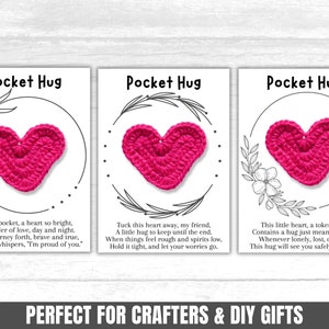 Printable Card for Pocket Hug Pocket Hug Heart Card Template Card ...