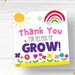 Flower Gift Tag Teacher Appreciation Thank You Tag Preschool Teacher ...