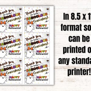 Coworker Halloween Tag Employee Appreciation Halloween Coworker Treat ...