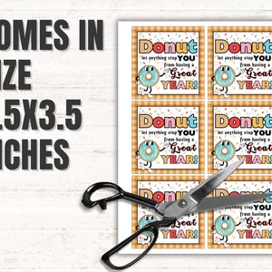 Back to School Donut Tag Printable 1st Day of School Tag Back to School ...