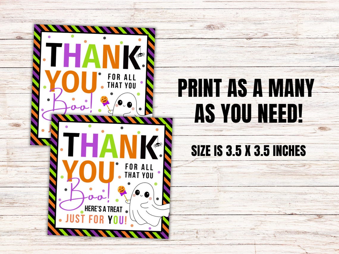 Employee Halloween Tag Teacher Appreciation Candy Tags Halloween Tags ...