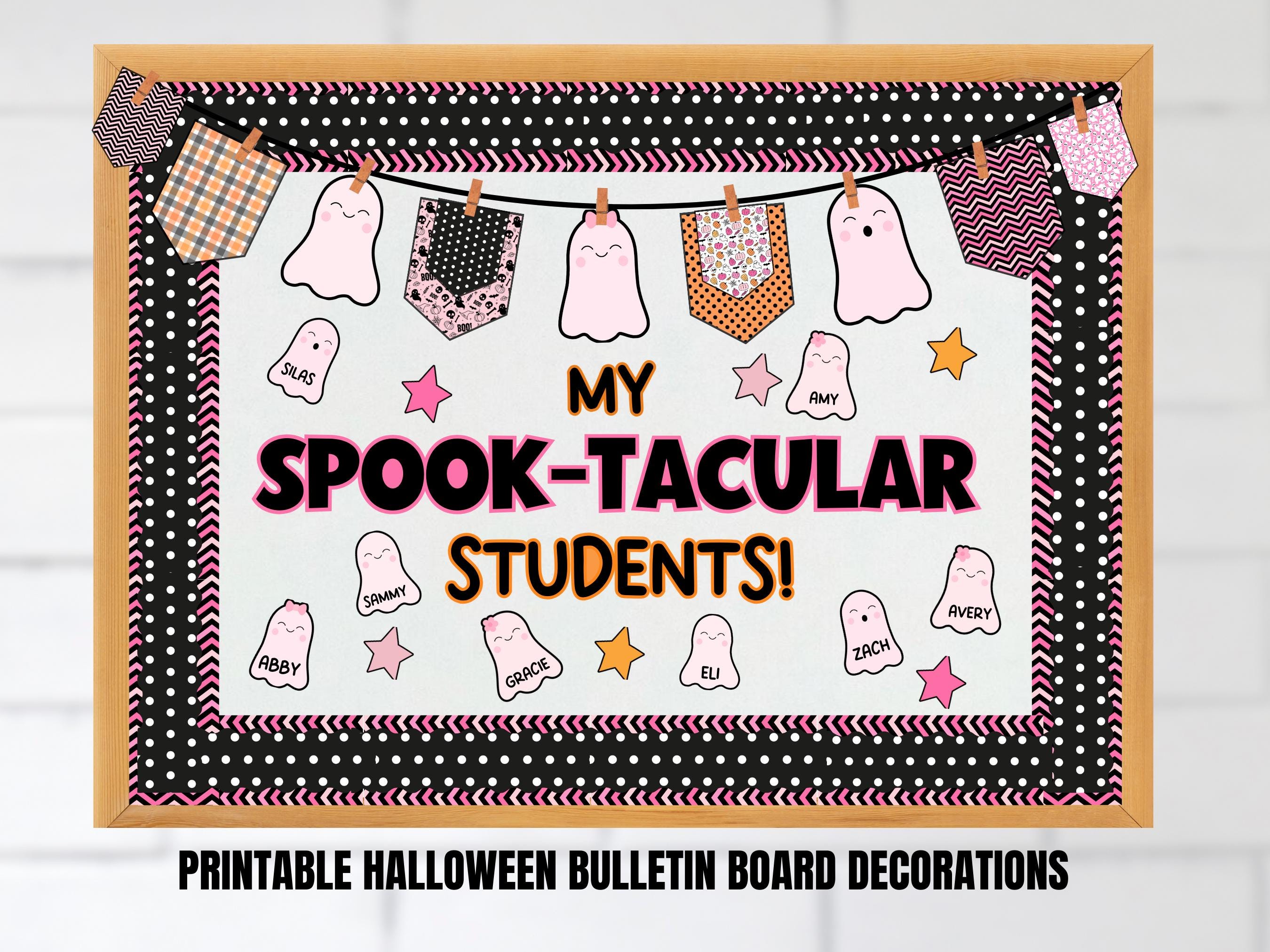 Printable Halloween Bulletin Board Printable Class Decoration Halloween ...