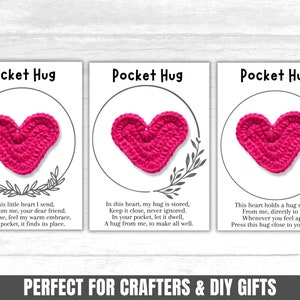 Pocket Hug Template Printable Card for Pocket Hug Pocket Hug Heart Card ...