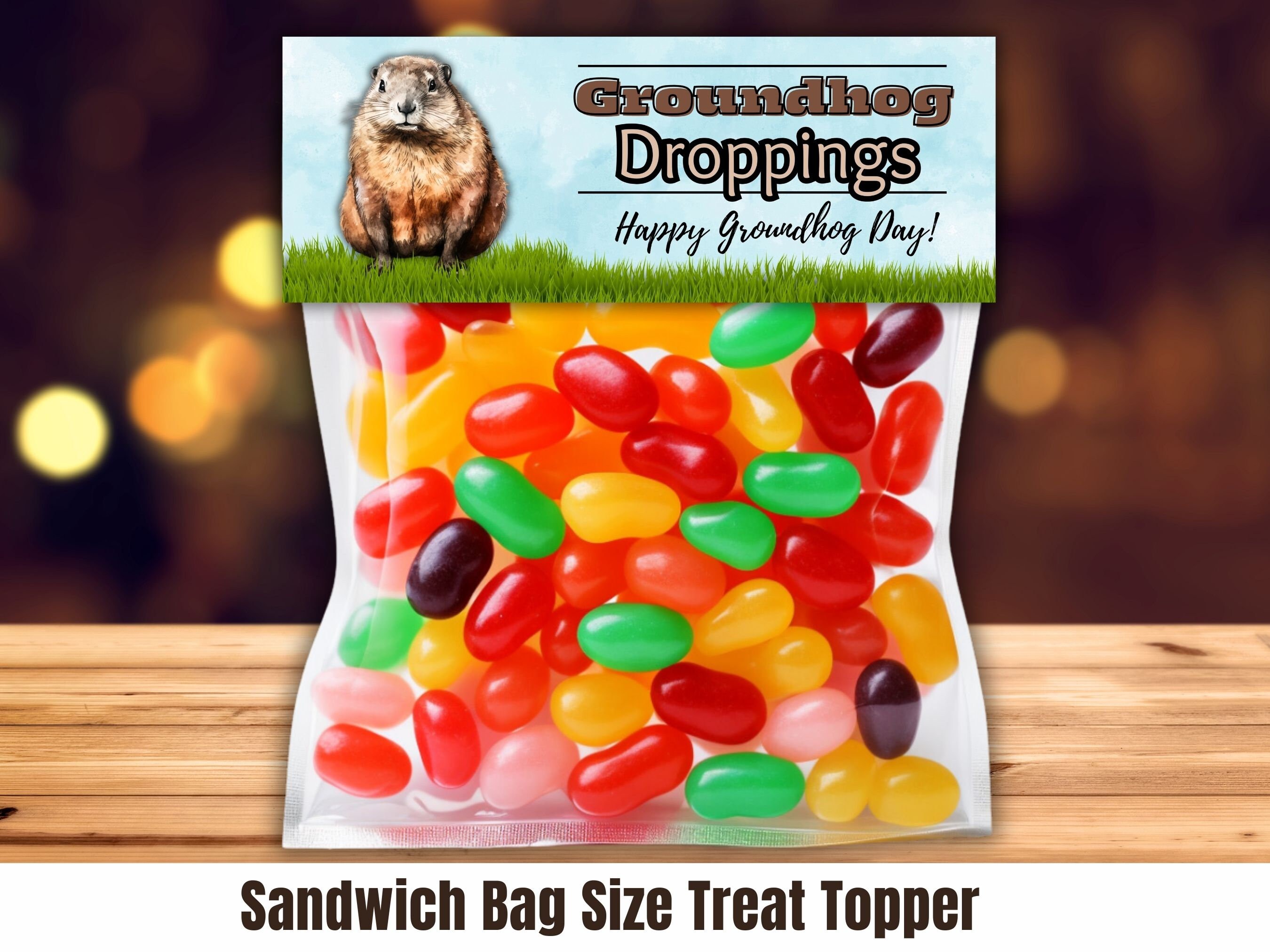 Groundhog Day Bag Toppers Printable, Funny Treat Bag Toppers for ...