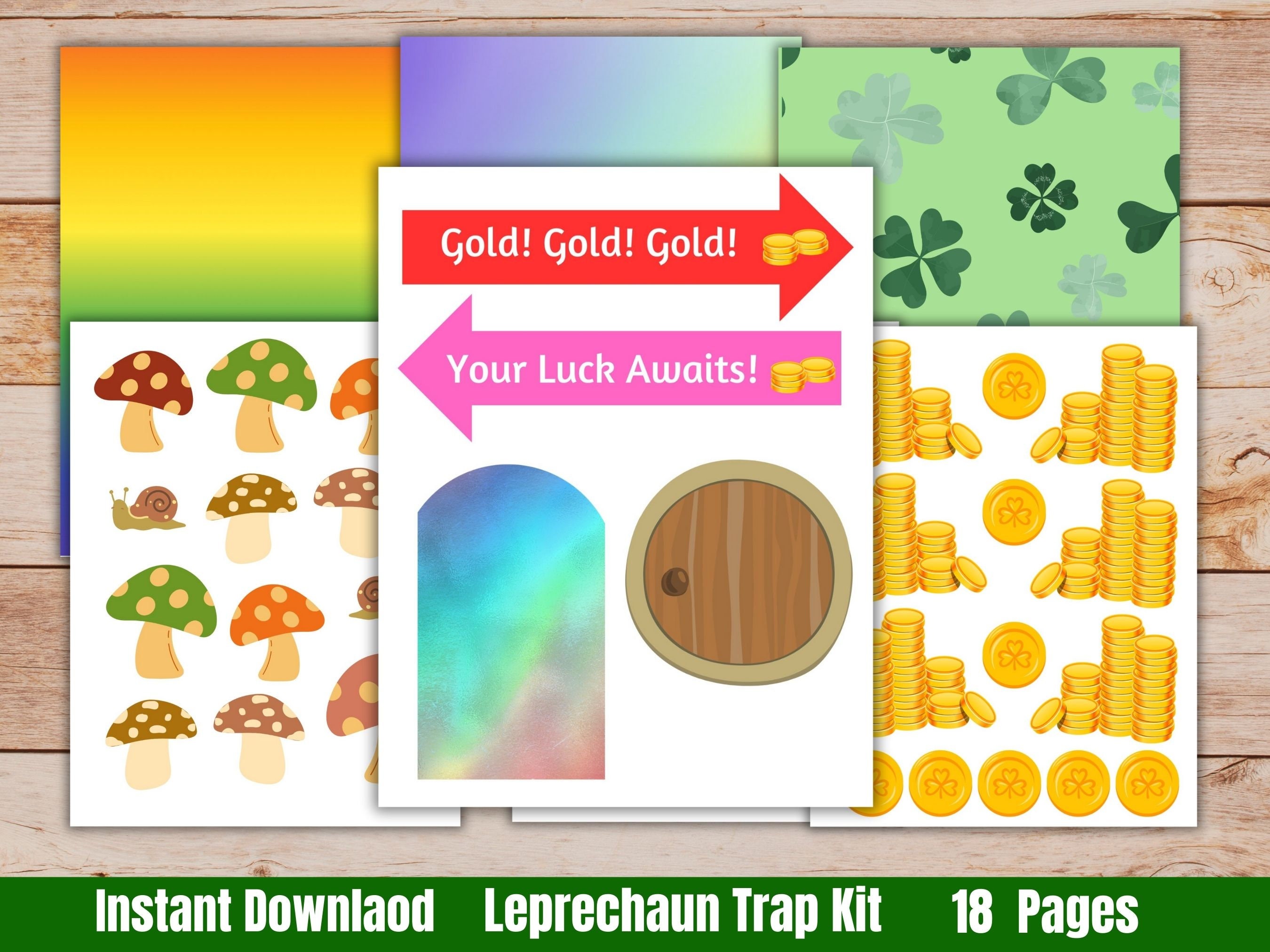 Leprechaun Trap Kit Printable, St Patrick's Day Catch a Leprechaun, DIY ...