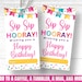 Sip Sip Hooray Birthday Gift Tag Printable Sip Sip Hooray Happy ...
