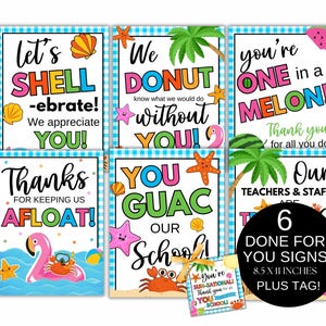 Beach Teacher Appreciation Sign Bundle Theme Ideas Weekly Theme Beach ...