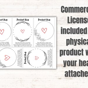 Printable Card for Pocket Hug Pocket Hug Heart Card Template Card ...