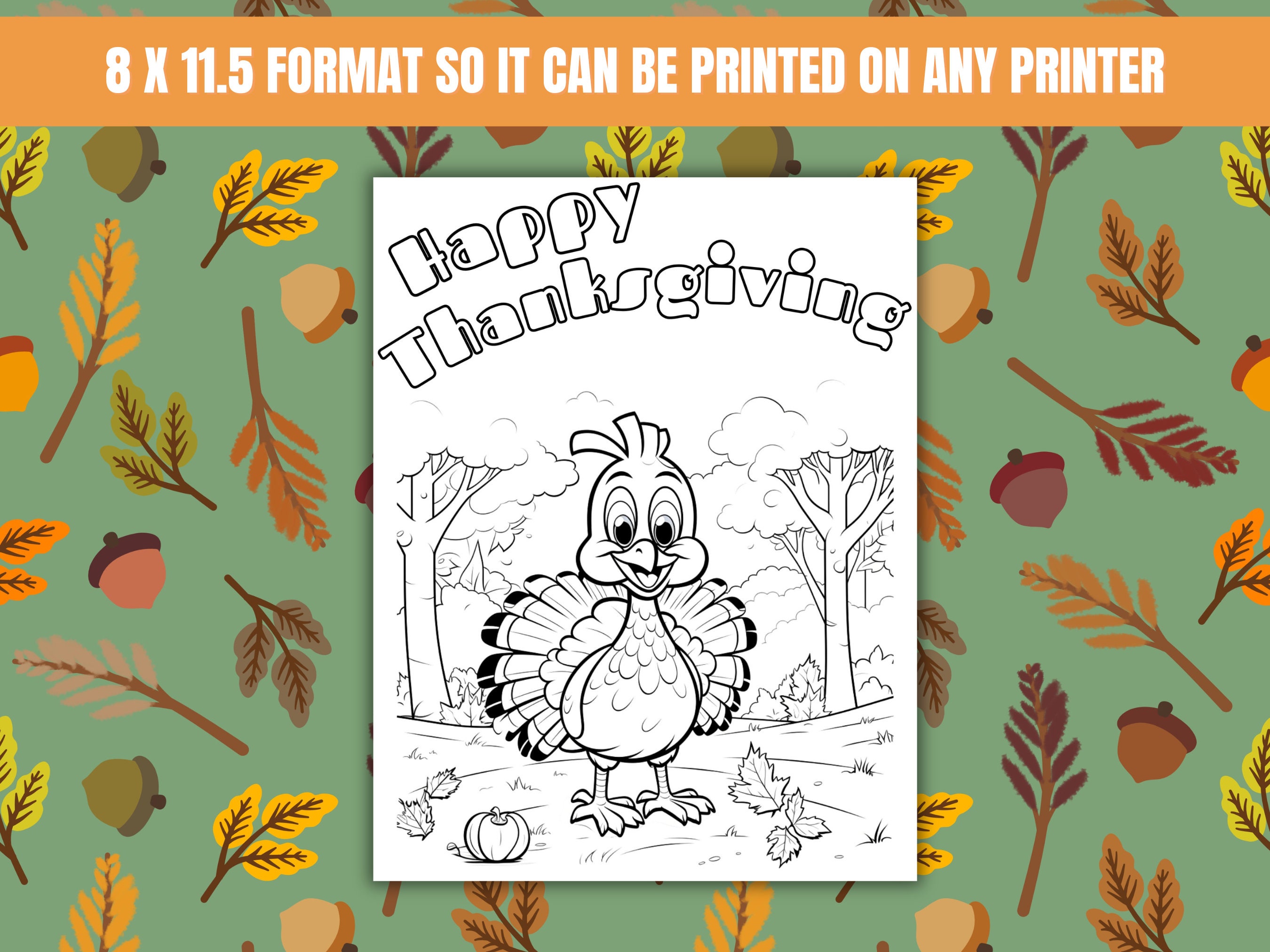 Thanksgiving Coloring Pages for Kids, Thanksgiving Activity, Fall ...