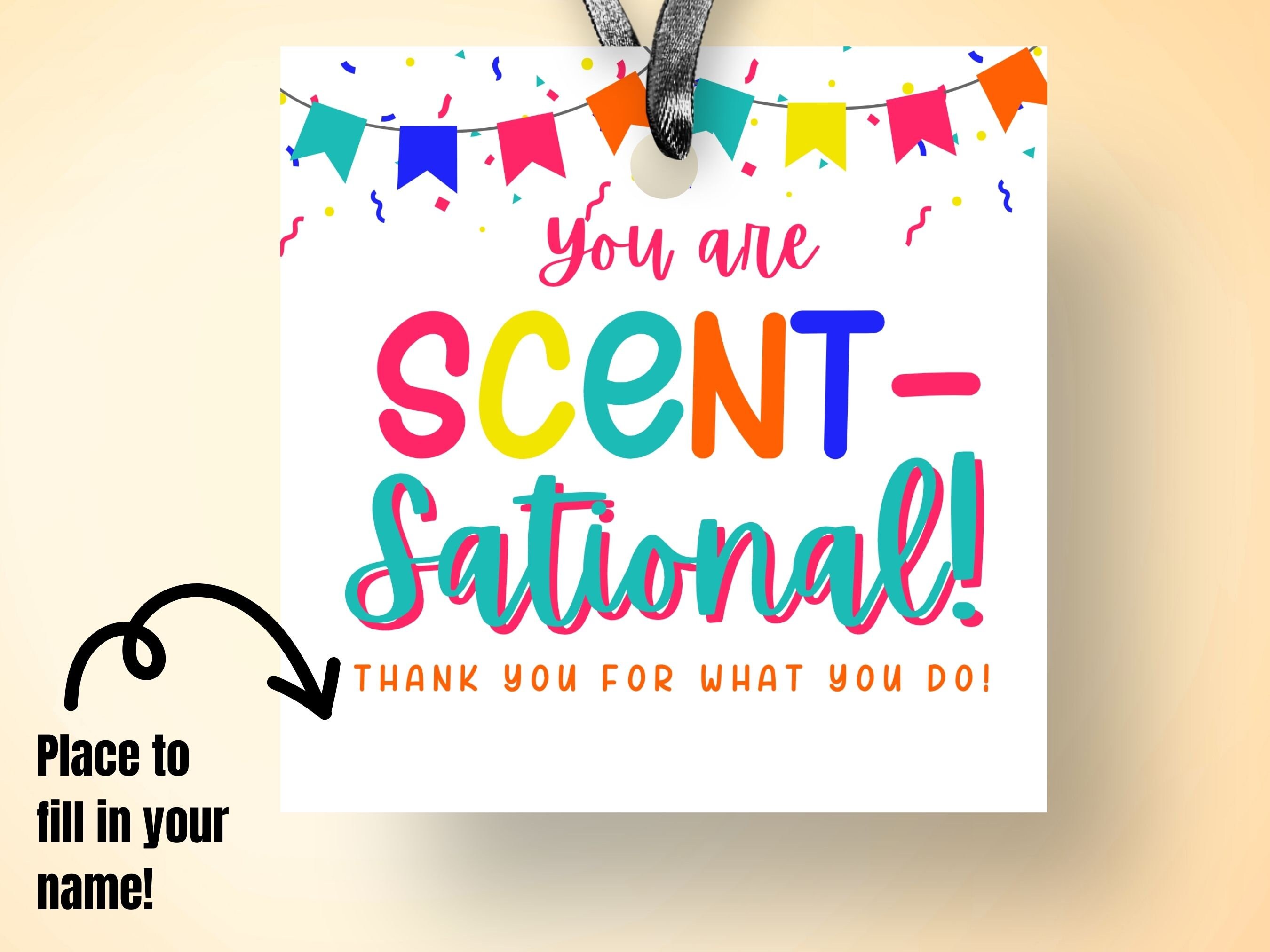 Scent-sational Candle Tag Teacher Appreciation Tag Candle Gift Tag ...