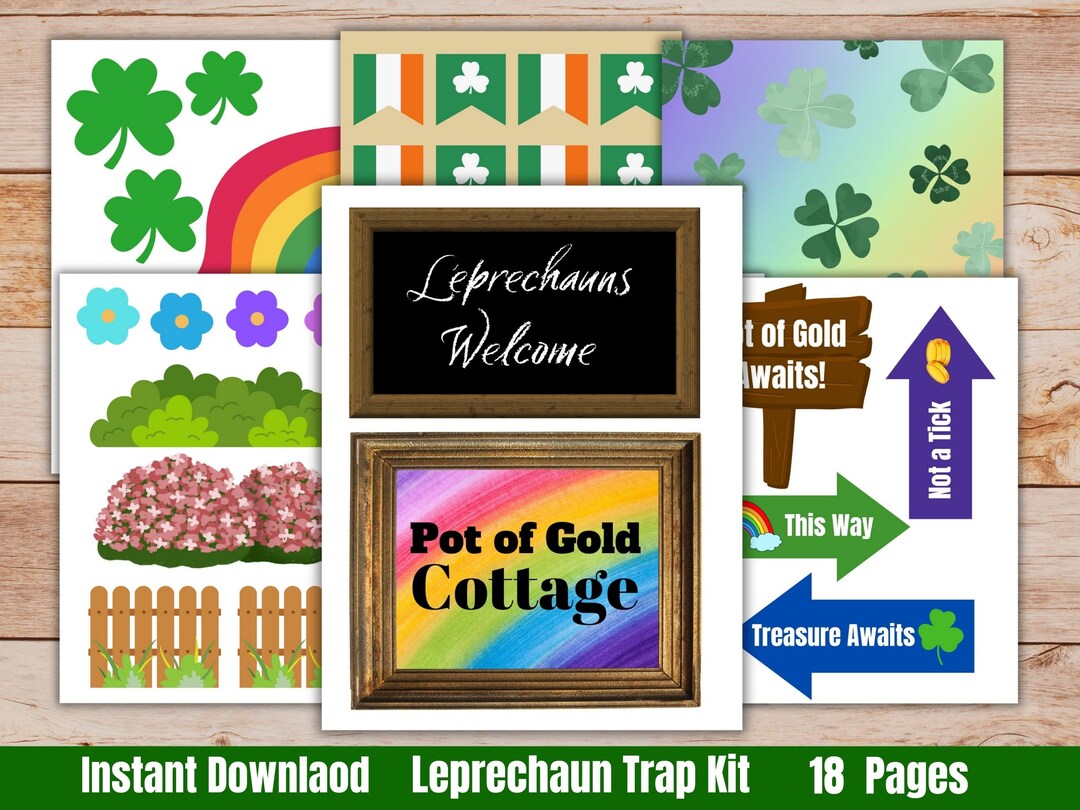 Leprechaun Trap Kit Printable, St Patrick's Day Catch a Leprechaun, DIY ...