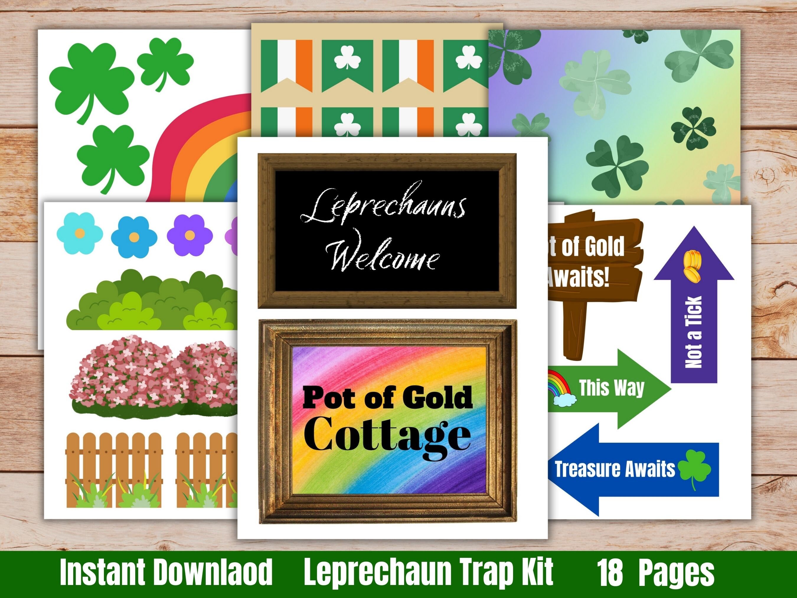 Leprechaun Trap Kit Printable, St Patrick's Day Catch a Leprechaun, DIY ...