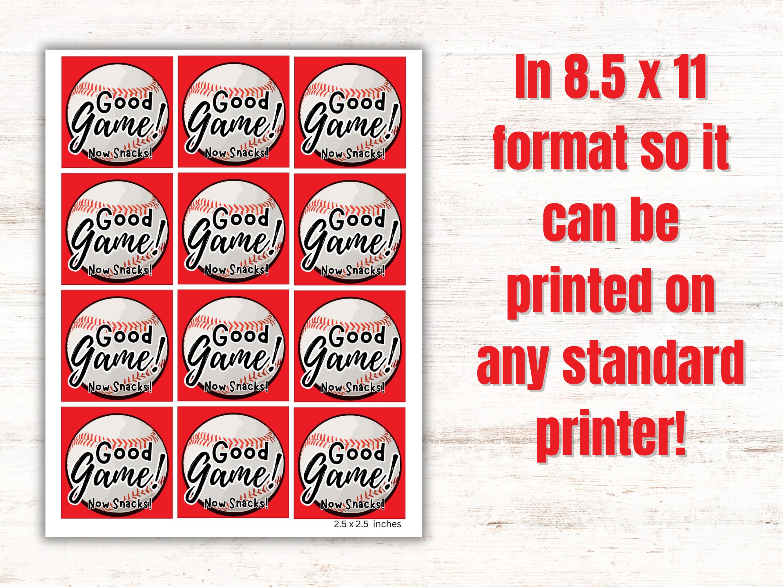 Baseball Game Day Treat Tag Baseball Kids Sports Tag Baseball Team ...