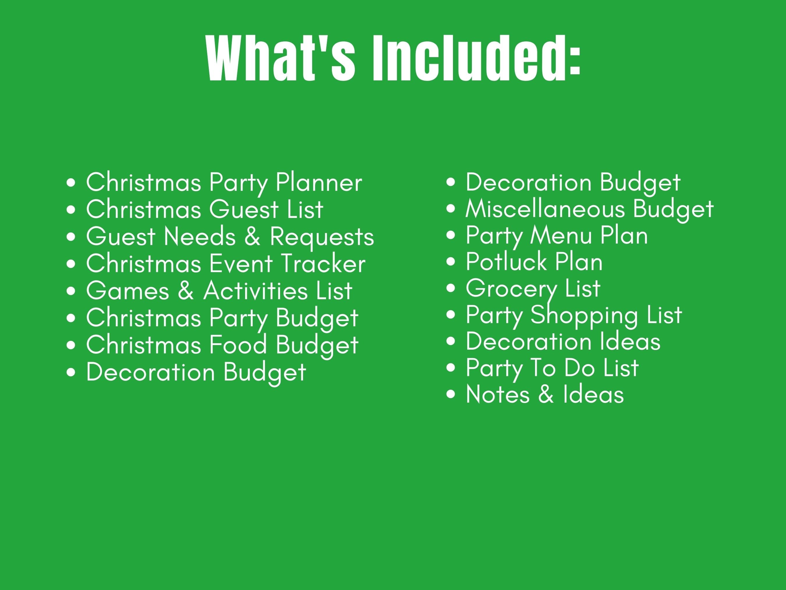 Printable Christmas Party Planner, Planner for Christmas Party, DIY ...