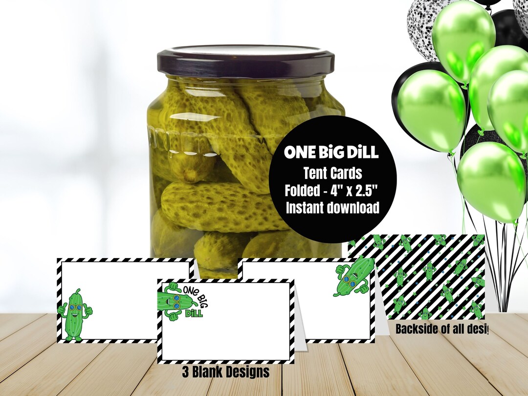 Pickle Party Tent Cards Printable Pickle Buffet Cards Pickle Birthday ...