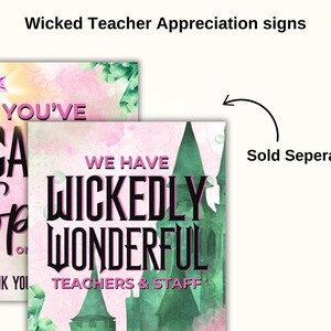 Wicked Teacher Appreciation Banner Printable Wicked Ozsome Theme Idea ...