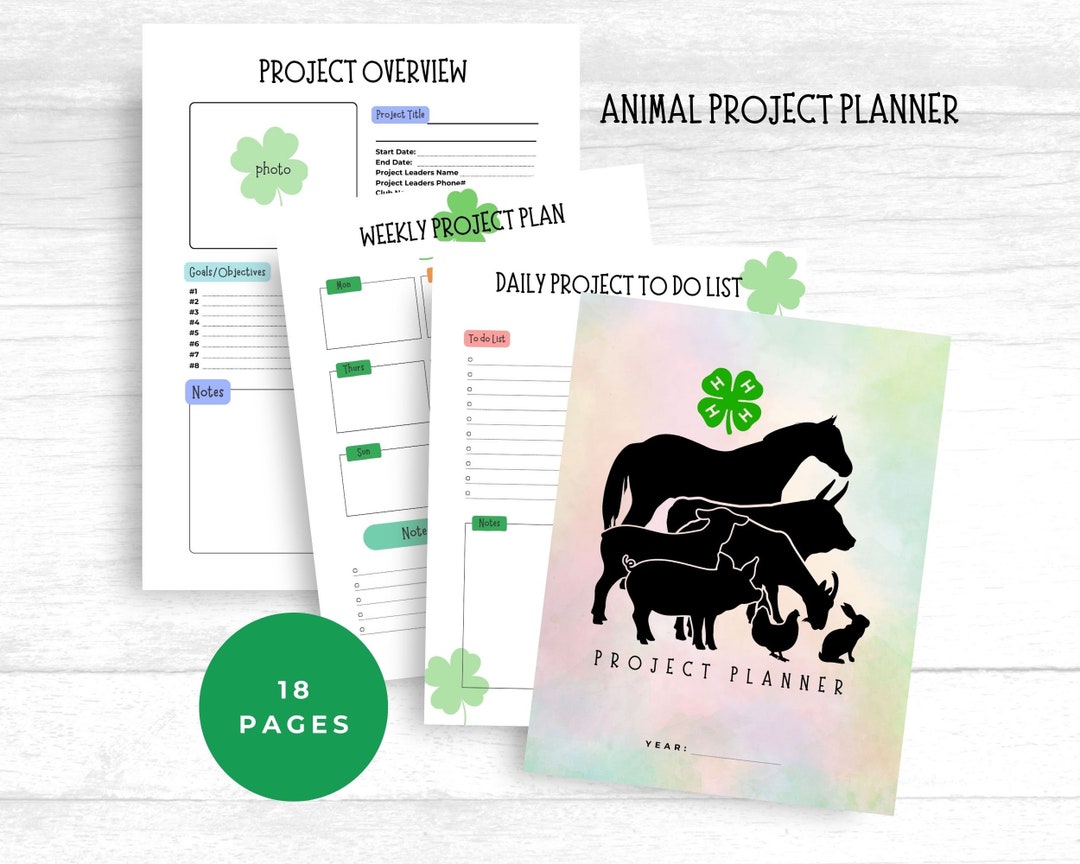 Animal Project Planner Animal Proect Organizer Livestock Management ...