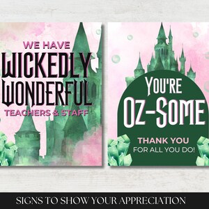 Wicked Teacher Appreciation Sign Bundle Theme Ideas Weekly Theme Defy ...