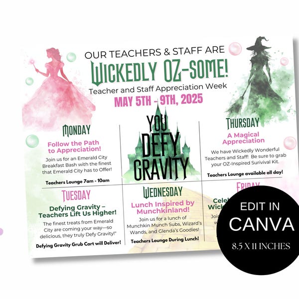 Wicked Theme Teacher Appreciation - Etsy