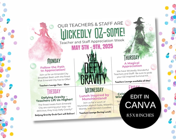 Wicked Good Time Bachelorette Party Invitation and Itinerary Template ...