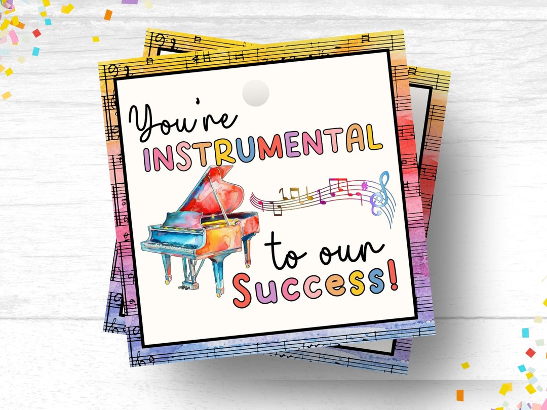 Music Teacher Appreciation Tag Piano Teacher Appreciation Tag Music ...