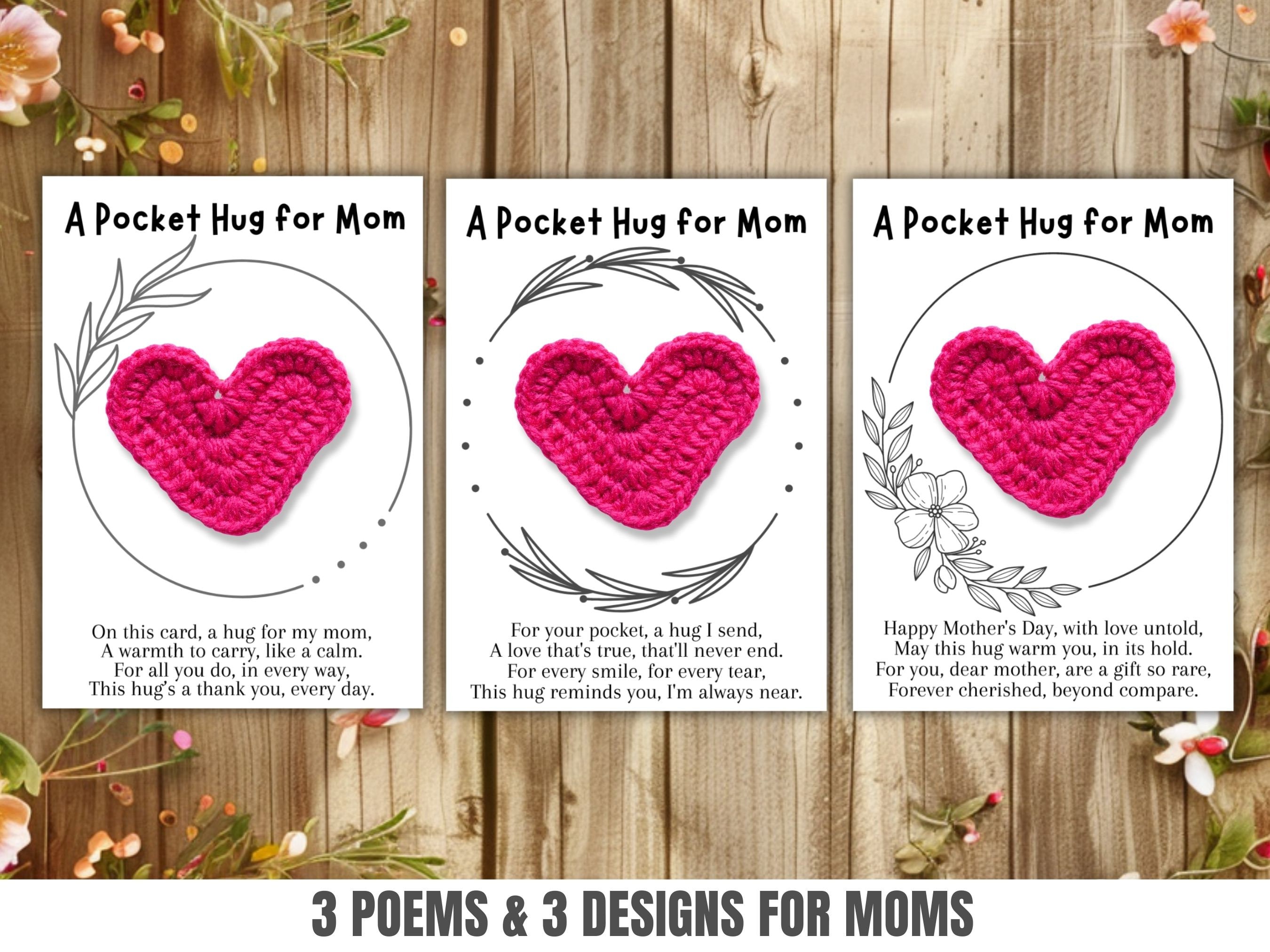 Printable Pocket Hug Card for Mother's Day Pocket Hugs Card Template ...