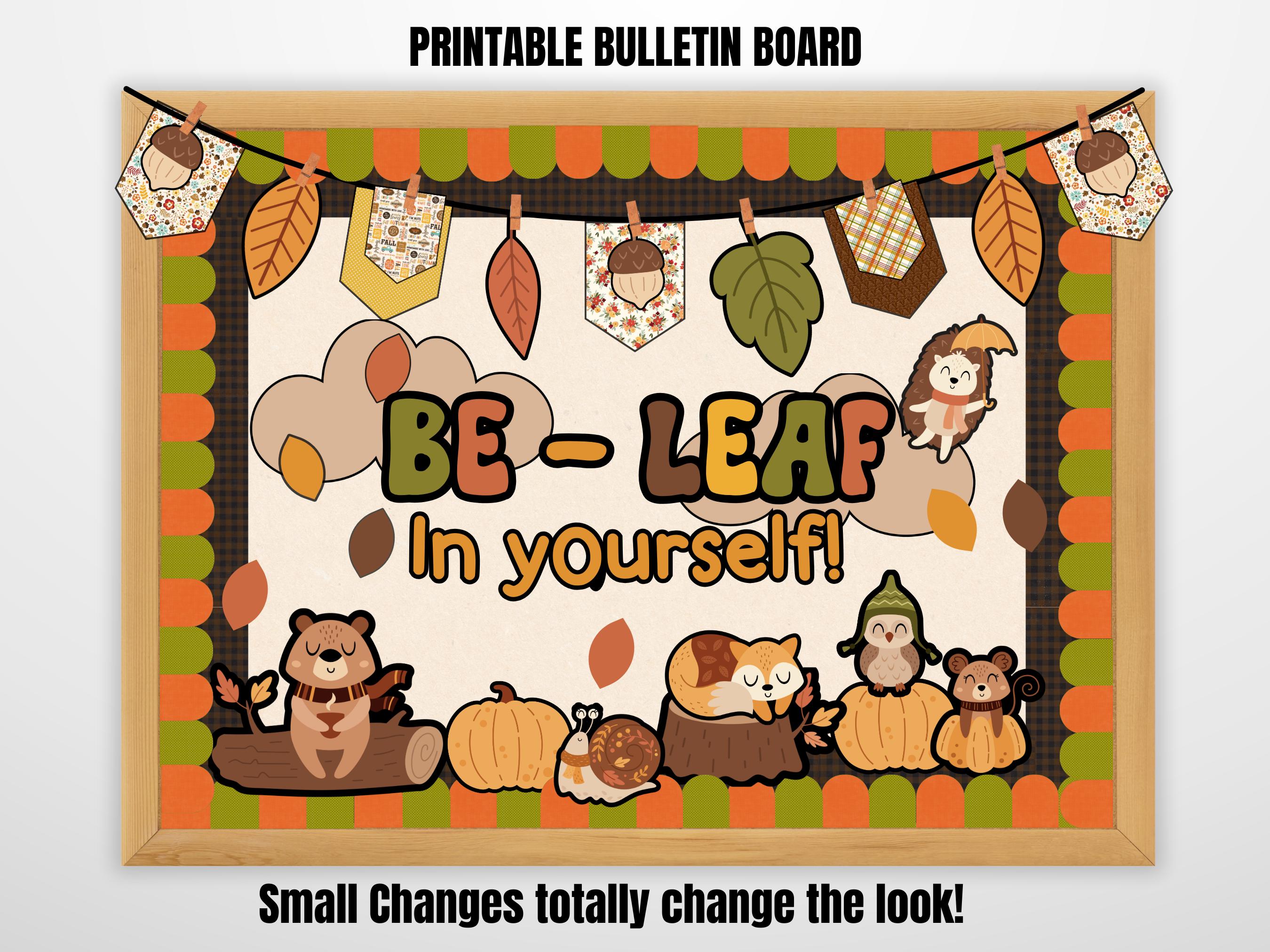 Printable Fall Bulletin Board Fall Classroom Door Decoration Classroom ...