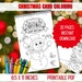 Printable Christmas Cards for Kids to Color Christmas - Etsy