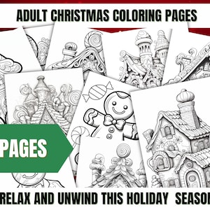 Christmas Coloring Pages, Adult & Teen Christmas Coloring Pages, Winter ...