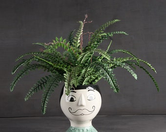 Mustache Plant Pot - Etsy UK