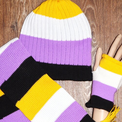 Nonbinary Pride Scarf - Etsy