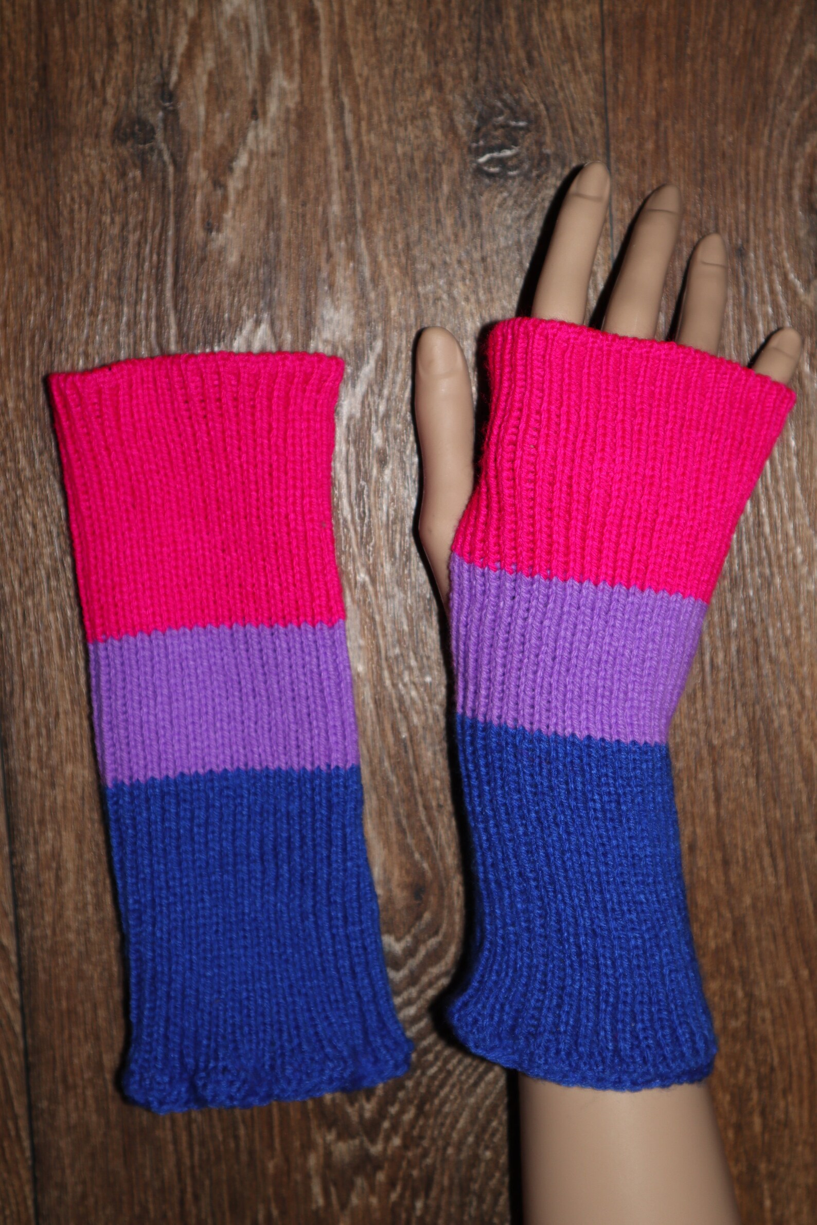 Bi Pride Gloves LGBT Bisexual Pride Gloves Pink, Purple and Blue Gloves ...