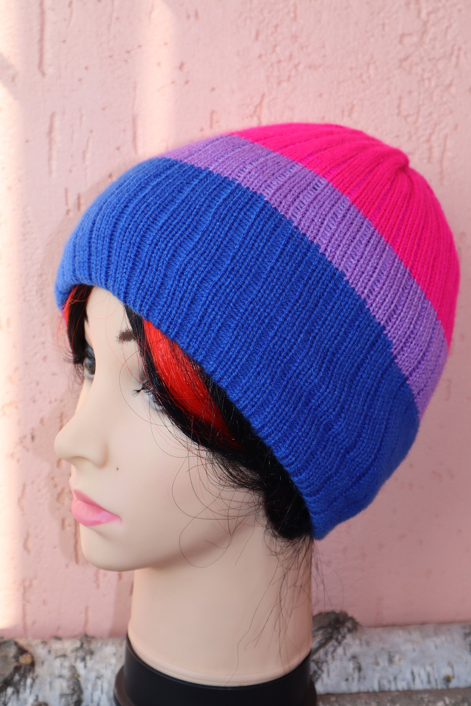 Bi Pride Beanie Hat LGBT Bisexual Pride Hat Bisexual Pride - Etsy Canada