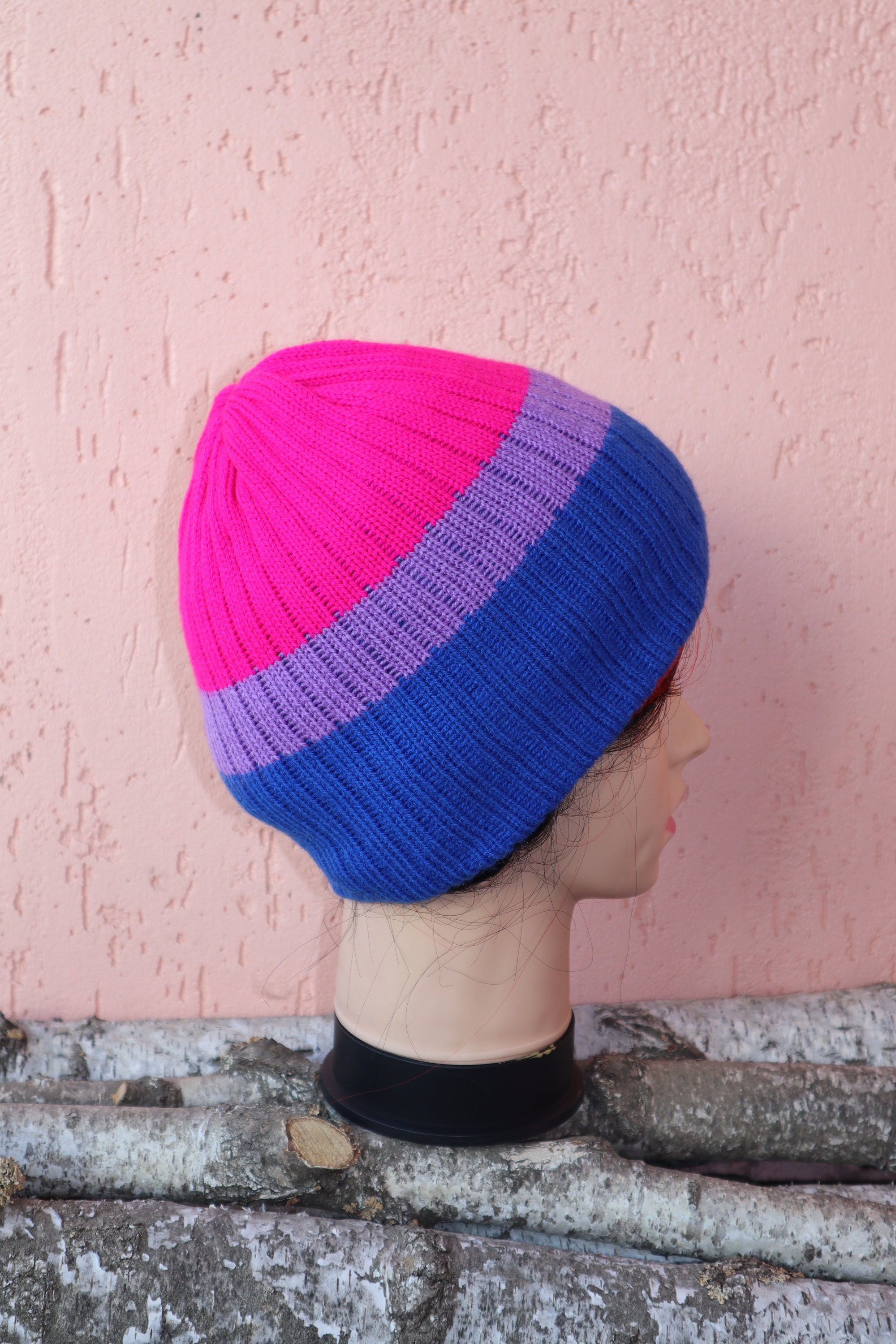 Bi Pride Beanie Hat LGBT Bisexual Pride Hat Bisexual Pride - Etsy Canada