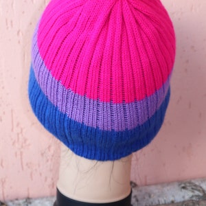 Bi Pride Beanie Hat LGBT Bisexual Pride Hat Bisexual Pride Slouchy Hat ...