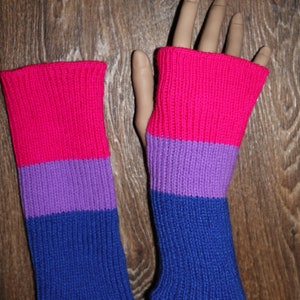 Bi Pride Gloves LGBT Bisexual Pride Gloves Pink, Purple and Blue Gloves ...