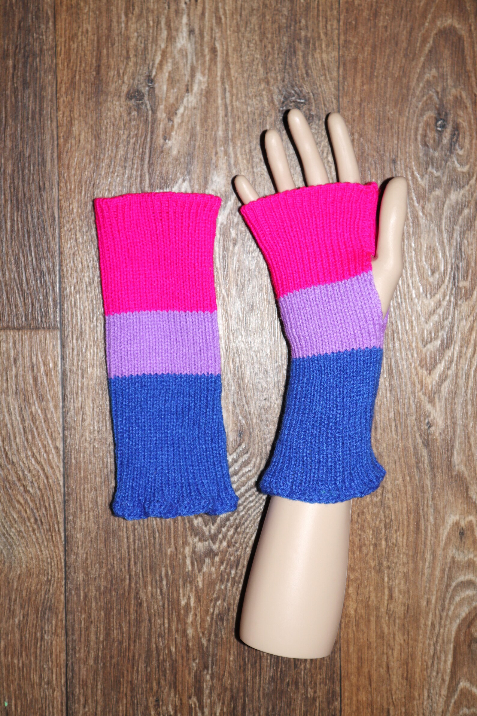 Bi Pride Gloves LGBT Bisexual Pride Gloves Pink, Purple and Blue Gloves ...