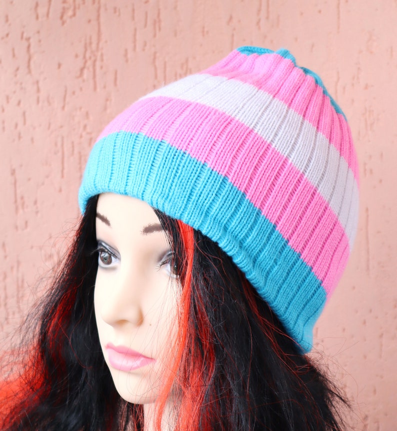 LGBT Trans Beanie Hat Flag Transgender Beanie Knitted Hat | Etsy