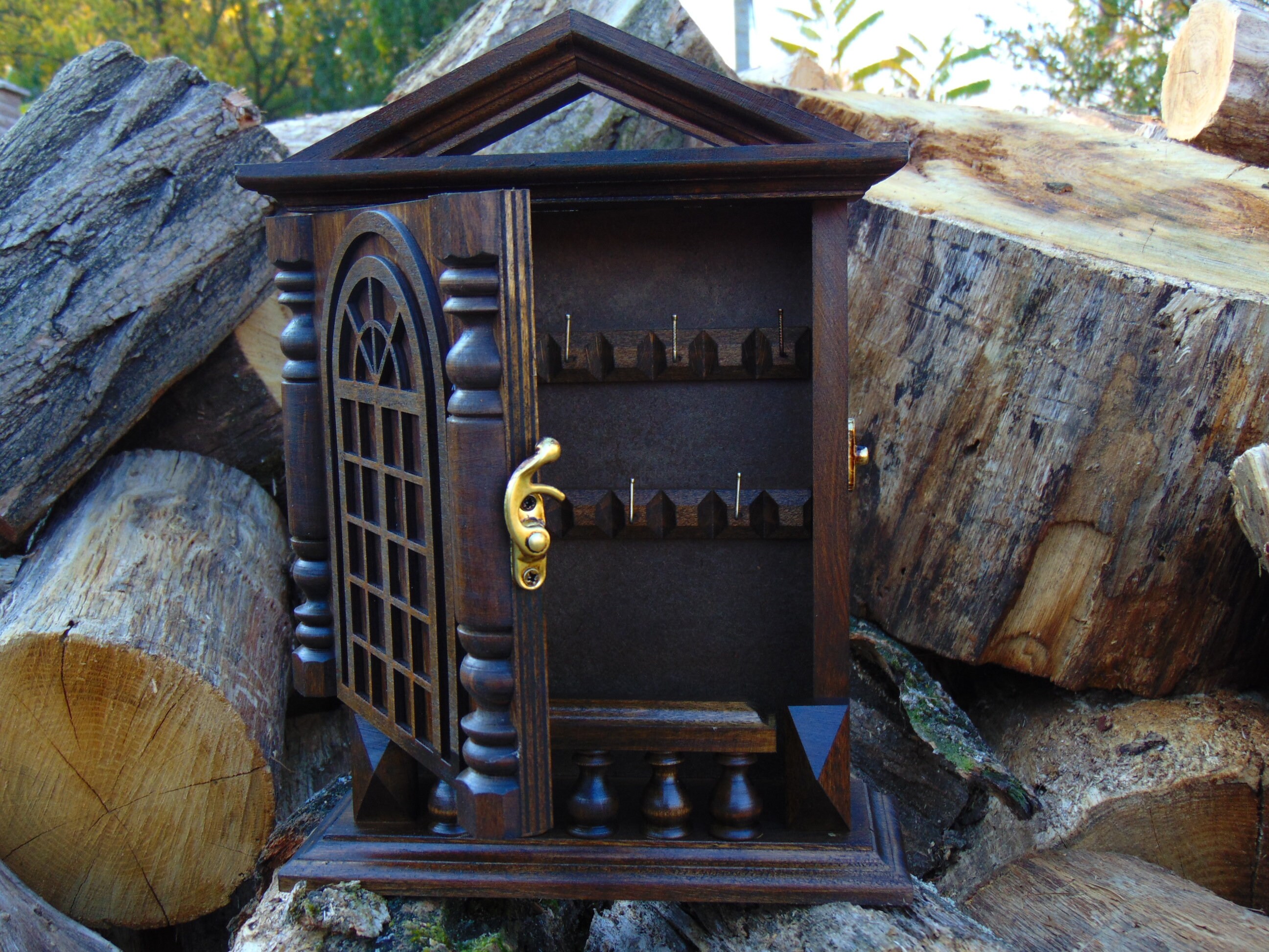 Key Holder Wooden Key Cabinet Handmade Key Holder Locker Key House ...