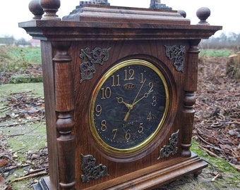 Wood Mantel Clock | Etsy